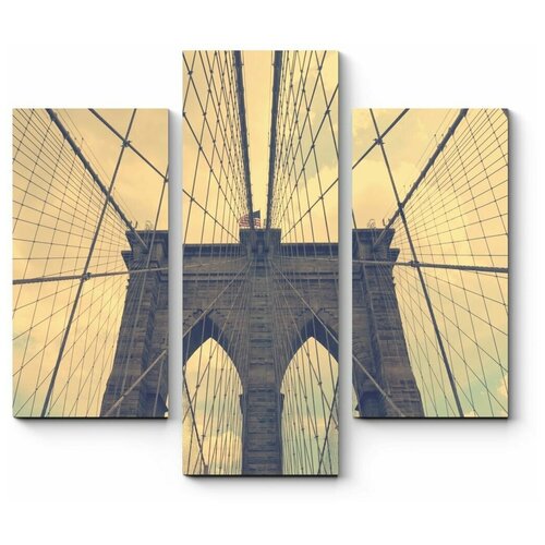 Модульная картина Винтажный Бруклинский мост120x108