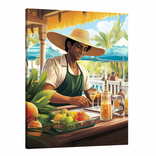 Интерьерная картина 50х70 "Летний коктейль"