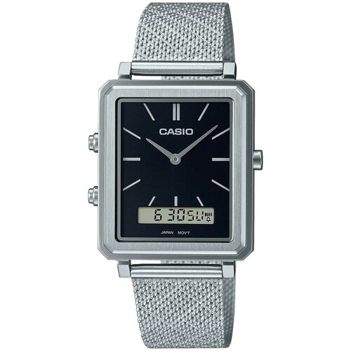 Наручные часы CASIO Collection MTP-B205M-1E, черный, серебряный