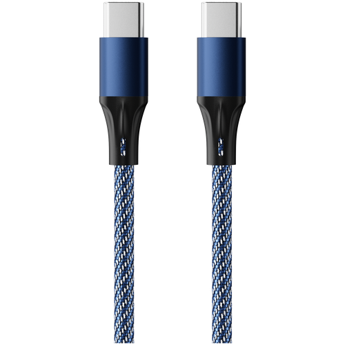 Кабель для быстрой зарядки Accesstyle USB Type-C - USB Type-C 30-F100M смартфонов, планшетов, ноутбуков, черный/синий
