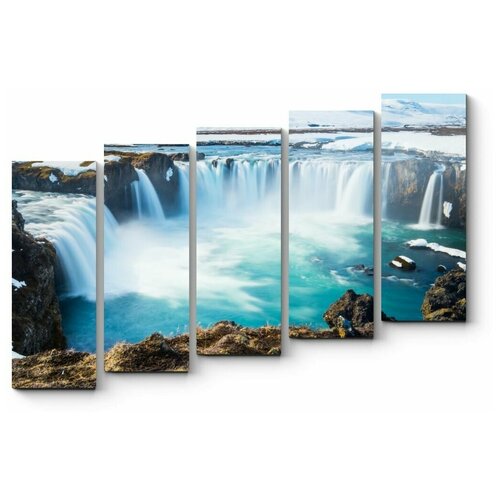 Модульная картина Грандиозный водопад Исландии 190x133