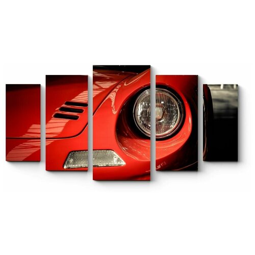 Модульная картина Фронтальные детали Ferrari 210x116