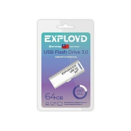 Флеш-накопитель EXPLOYD EX-64GB-630-Black 64 Гб, черный