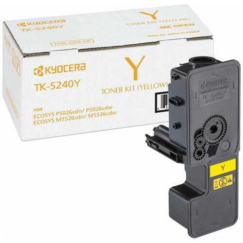 Тонер-картридж KYOCERA (TK-5240Y) P5026cdn/w/M5526cdn/w, ресурс 3000 стр, цвет желтый, оригинальный /Квант продажи 1 ед./