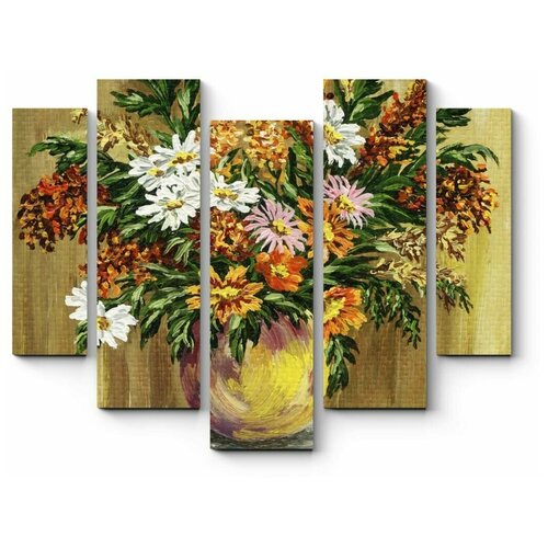 Модульная картина Букет из полевых цветов 141x114