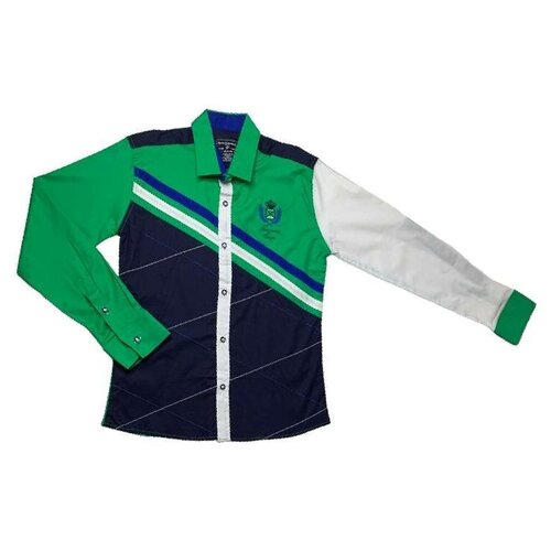 Рубашка Encore, размер 164, зеленый, синий