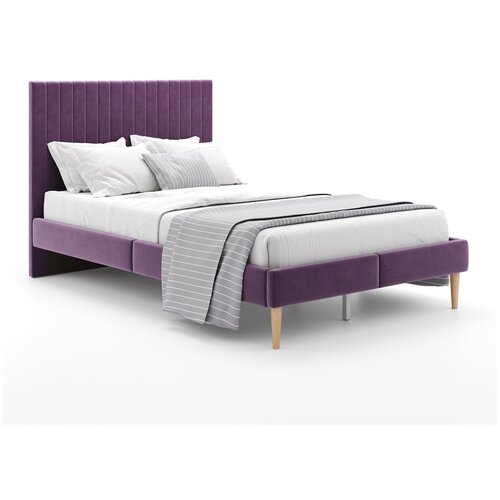 Кровать MONOFIX амма полутораспальная, велюр фиолетовый (№25), 120х200