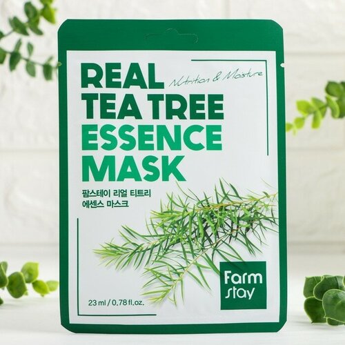 FarmStay Маска тканевая для лица с экстрактом чайного дерева FarmStay Real Tea Tree Essence Mask, 23 мл