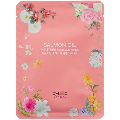 Eyenlip Moisture Essence Mask Salmon Oil тканевая маска с экстрактом лососевого масла, 250 г, 25 мл