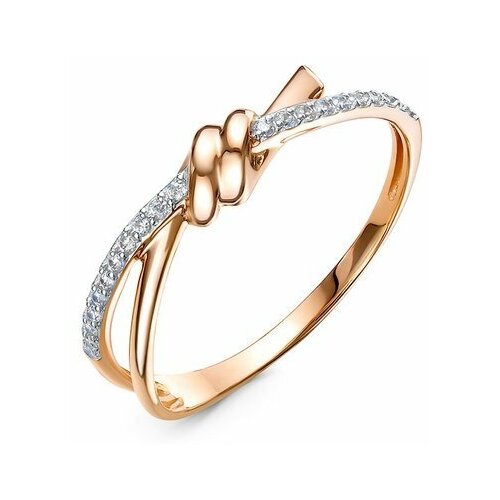 Кольцо Diamant online, золото, 585 проба, фианит, размер 17, бесцветный