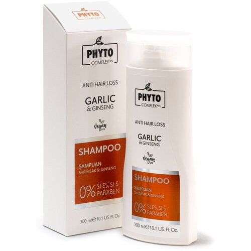 Натуральный турецкий шампунь Phytocomplex против выпадения волос "Garlic & Ginseng Anti Hair Loss" с экстрактами чеснока и женьшеня
