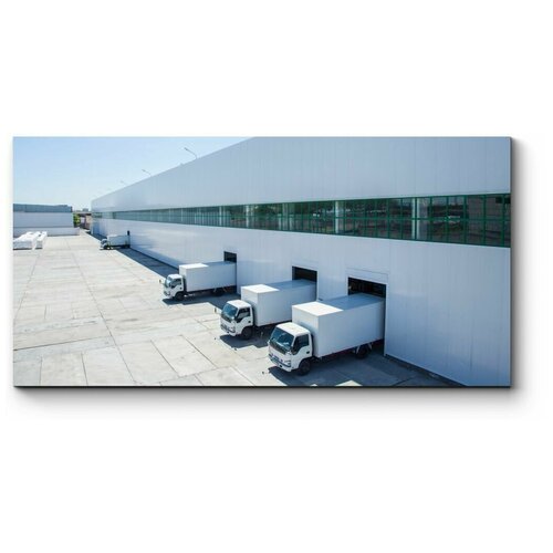 Модульная картина Промышленное здание со складом 50x25