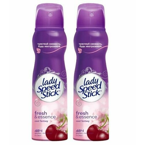 Lady Speed Stick дезодорант-антиперспирант спрей Fresh & Essence Цветок Вишни, 150 мл, 2 шт