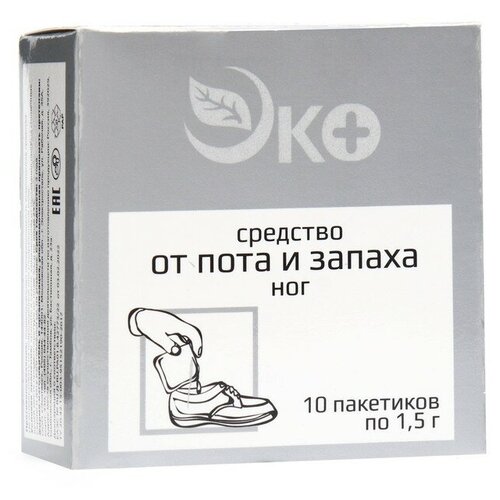 Средство от пота и запаха ног Экотекс, 10 пакетиков по 1,5 г