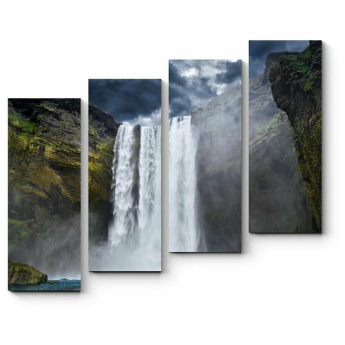 Модульная картина Захватывающий дух вид на горный водопад160x138