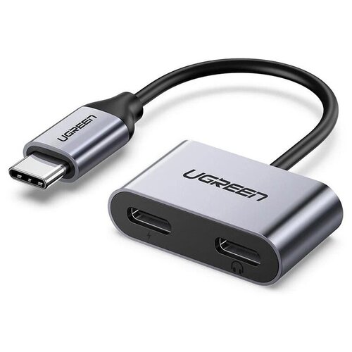 Разветвитель Ugreen CM232 (60165) USB-C One-Two Converter серый