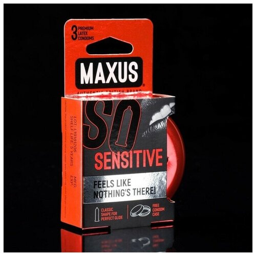 Презервативы ультратонкие MAXUS Sensitive №3 ж/к