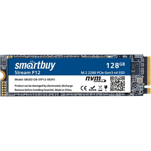 M.2 2280 SSD Smartbuy Stream P12 128GB TLC NVMe PCIe3