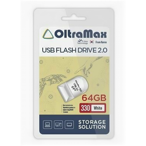 USB Flash Drive 64Gb - OltraMax 330 OM-64GB-330-White
