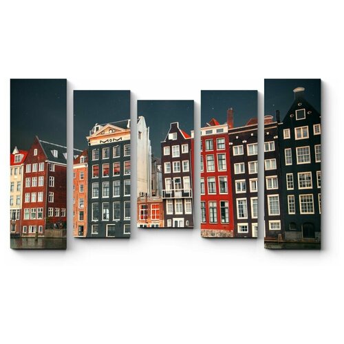 Модульная картина Амстердам в свете звезд 190x114