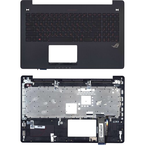 Клавиатура для ноутбука Asus G550JK чёрная топ-панель
