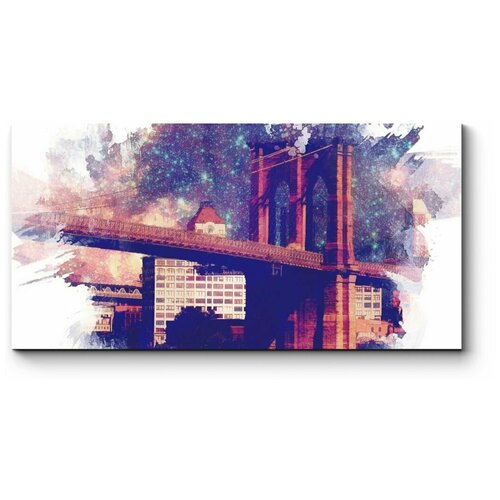 Модульная картина Бруклинский мост, Нью-Йорк 40x20
