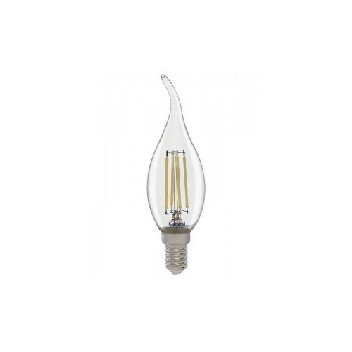 Светодиодная LED лампа General филамент свеча на ветру E14 8W 2700K 2K 35x118 (нитевидная), прозр 649986 (упаковка 12 штук)
