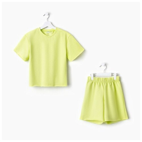 Комплект одежды Minaku, размер 140, желтый, зеленый