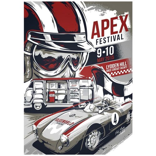 Постер / Плакат / Картина Автомобили - Фестиваль гонок Apex Festival 50х70 см в подарочном тубусе