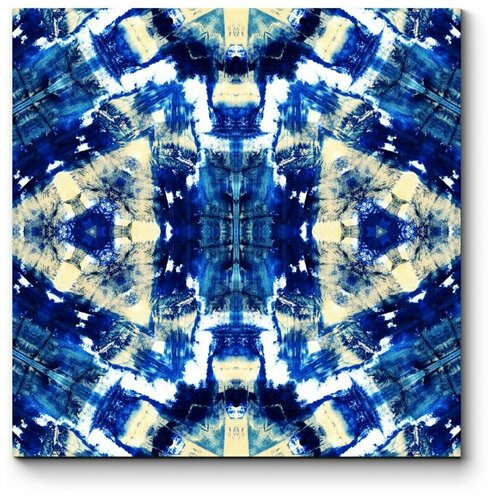 Модульная картина Синий узор калейдоскопа 80x80