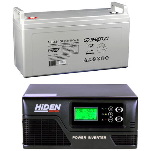 Интерактивный ИБП Hiden Control HPS20-0312 в комплекте с аккумулятором Энергия АКБ 12-100 12V 300Вт/100 А*Ч
