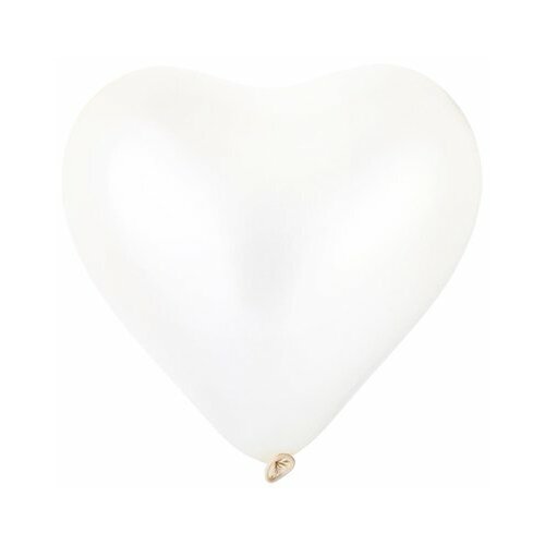 Шар латексный ненадутый Сердце 16" Пастель Белое /Ит 40 см (25 в уп)