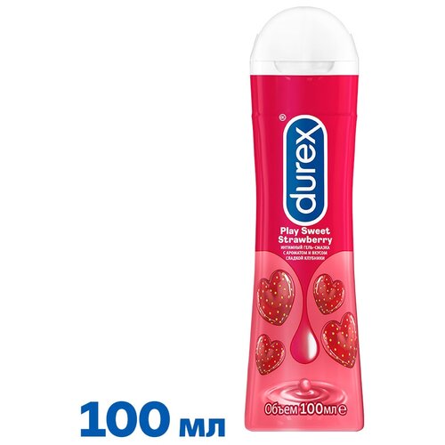Гель-смазка  Durex Play Sweet Strawberry с ароматом сладкой клубники, 150 г, 100 мл, клубника, 1 шт.
