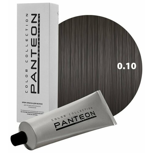 Panteon Color Collection Стойкая крем-краска для волос для профессионального применения, 0.10, Усилитель пепельный (Correct Ash)