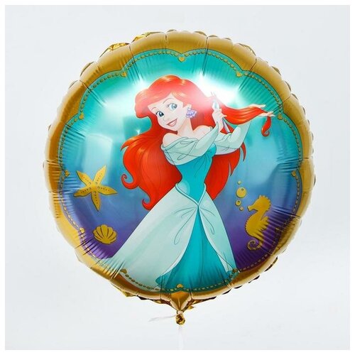 Воздушный шар фольгированный Disney Принцессы "Ариэль", шарик для праздника