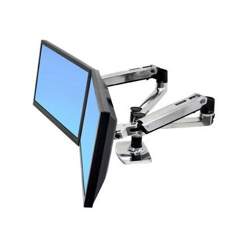 Ergotron LX Dual Side-by-Side Arm Ergotron 45-245-026 (металлик)Крепление для двух мониторов