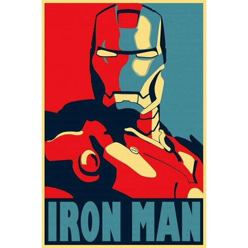 Плакат, постер на холсте Iron man/Железный человек. Размер 21 х 30 см