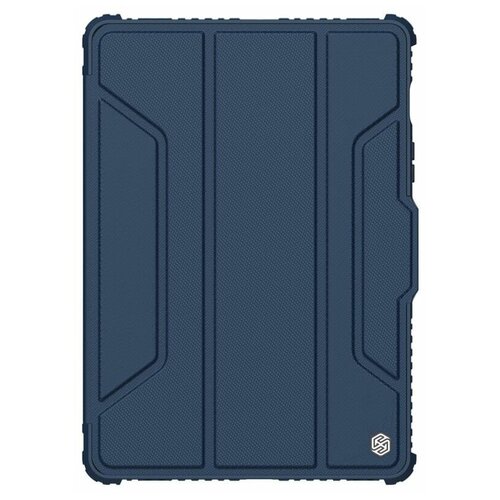 Противоударный чехол с защитой камеры Nillkin Bumper Leather cover case Pro для планшета Samsung Galaxy Tab S8 Plus (S8+) / S7+, синий