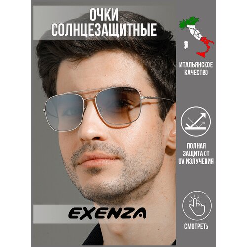 Солнцезащитные очки Exenza, серый, серебряный