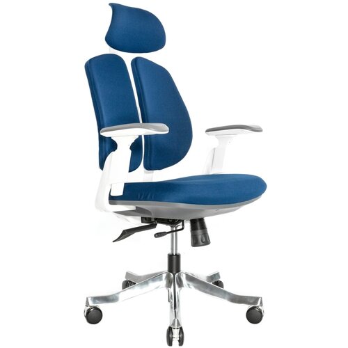 Ортопедическое офисное кресло Falto Orto Bionic A92-2W Fabric (синее, каркас светлый)