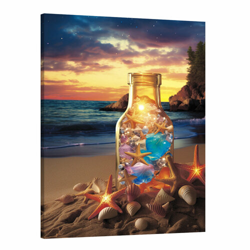 Интерьерная картина 50х70 "Зелье волшебного пляжа"