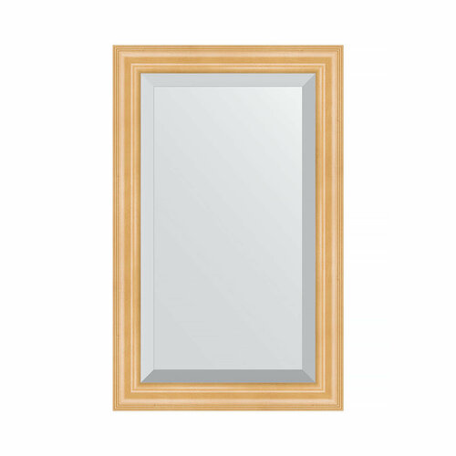 Зеркало настенное с фацетом EVOFORM в багетной раме сосна, 51х81 см, для гостиной, прихожей, кабинета, спальни и ванной комнаты, BY 1133