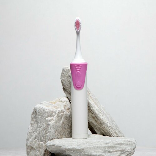 Электрическая зубная щётка Luazon LP-009, вибрационная, 8500 дв/мин, 4 насадки, 2хАА, розовая