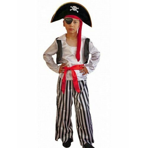 ЮКостюм карнавал. Пират: рубашка, жилет, брюки, повязка на голову 6160 размер L /1 /0 /105 /0