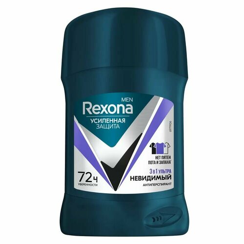 Антиперспирант стик Rexona Ультраневидимый мужской 40 мл