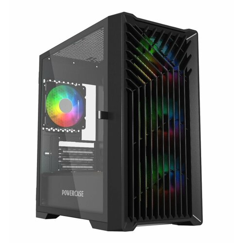 Корпус mATX Powercase Mistral Micro X4B (USB3.0, Audio, TG,4x120mm LED, черный[CMMXB-L4])