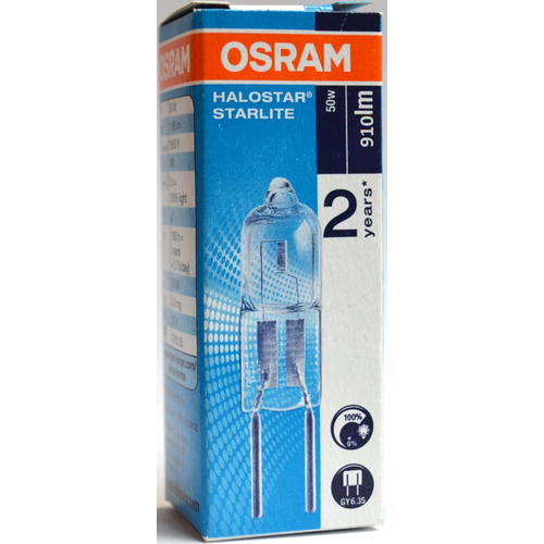 Лампочка галогенная 50W 12V GY6.35 OSRAM прозрачная