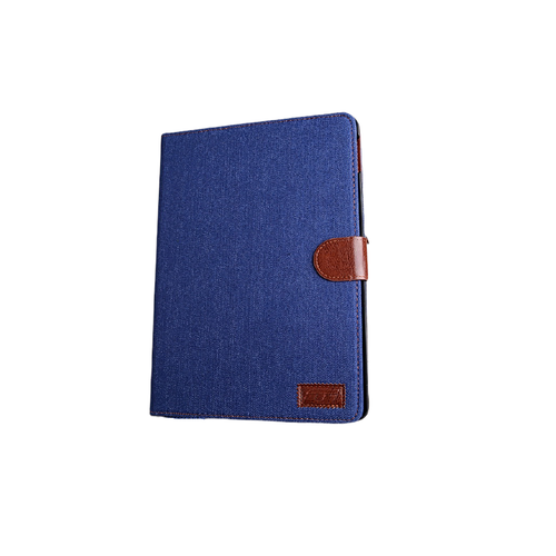 Чехол-книжка с мульти-подставкой и визитницей MyPads для планшета Apple iPad Pro 9.7 2016 (A1673 / A1674) из ткани под джинсу синий