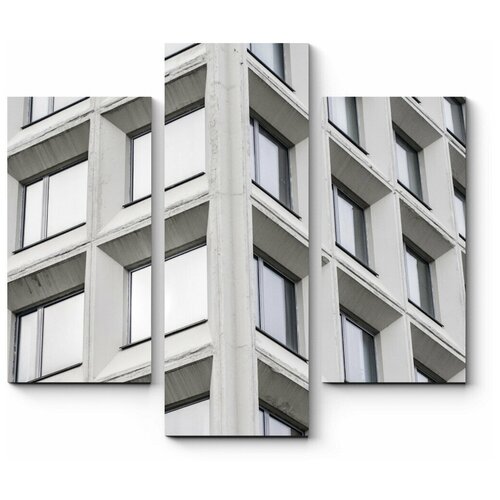 Модульная картина Монохромный фасад 60x54