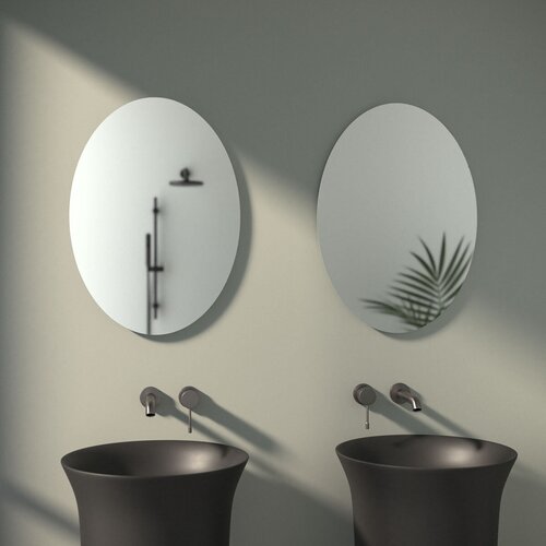 Зеркало настенное Овальное EDGE EVOFORM 50х70 см, для гостиной, прихожей, спальни, кабинета и ванной комнаты, SP 9970